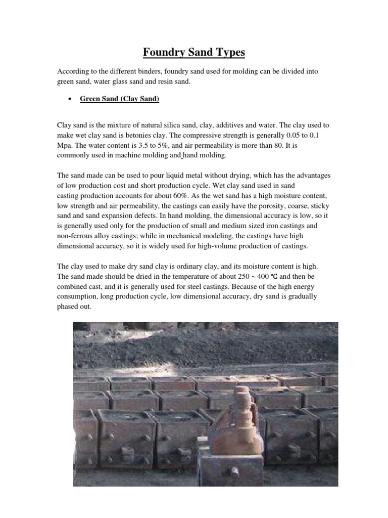 Foundry Sand Types | Download Free PDF | Foundry | Casting (Metalworking)