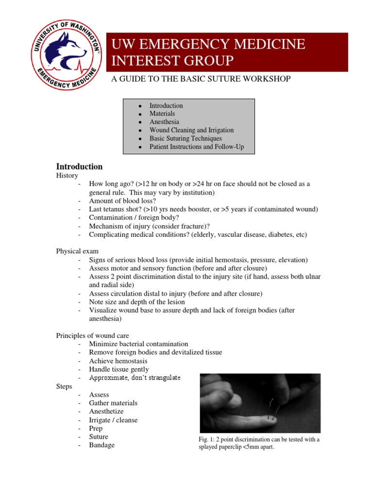 EMIG Suture Handout | Wound