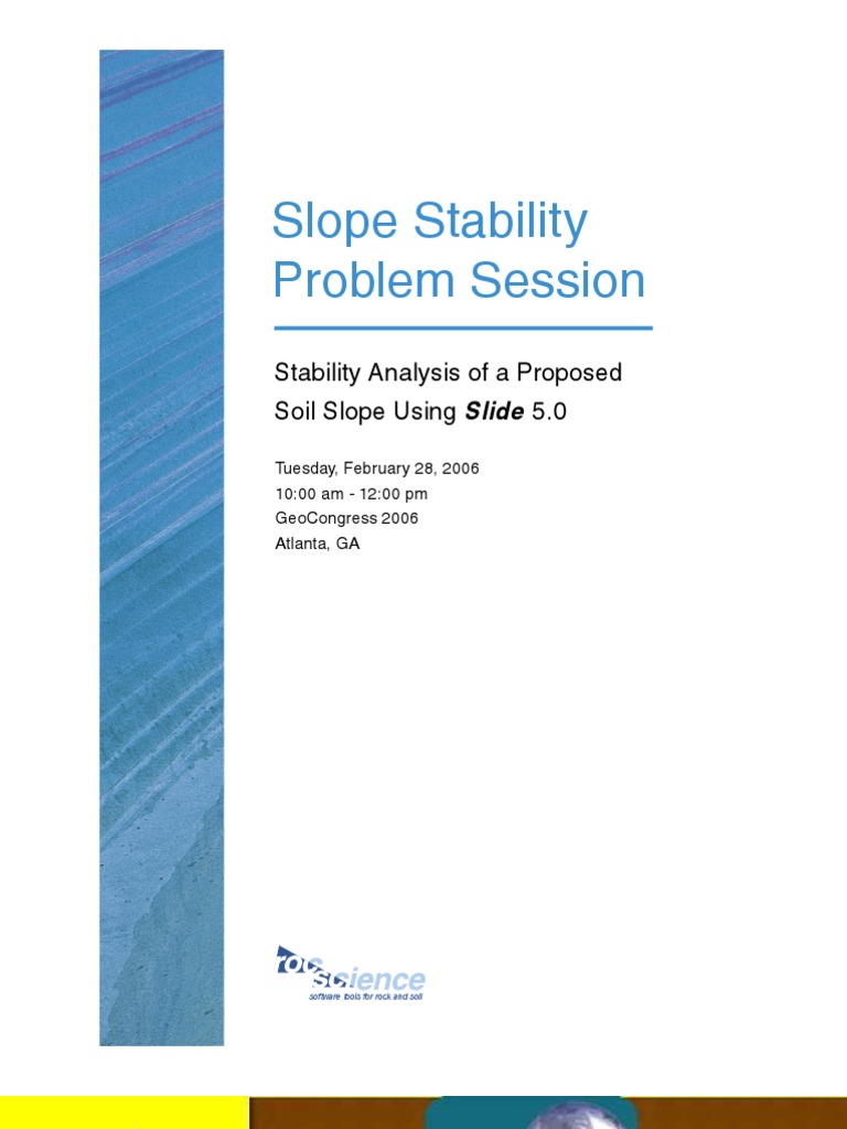 Soil Slope Stability Analysis Using Slide | PDF