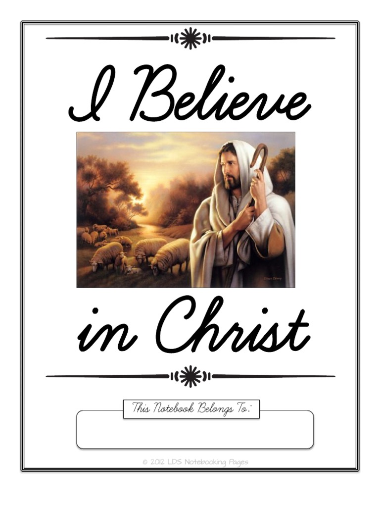 I Believe in Christ Copywork Notebook | PDF