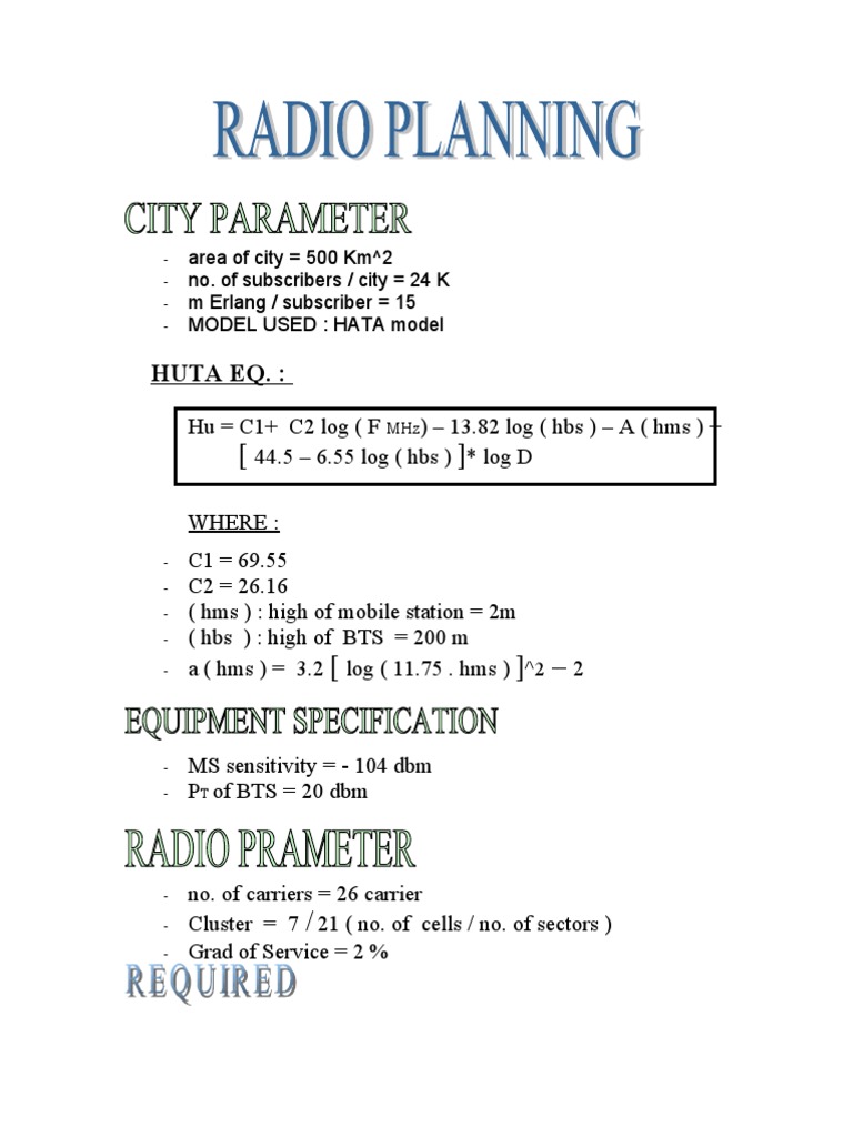 Radio Planning | PDF