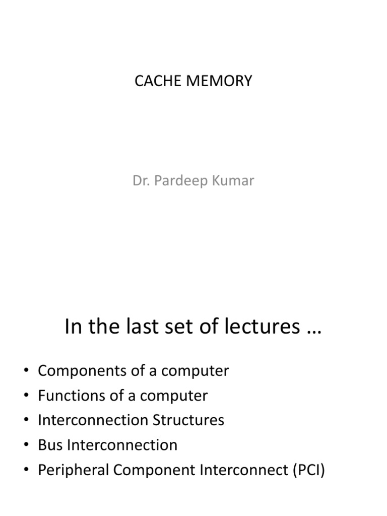 CACHE MEMORY OVERVIEW | PDF | Cpu Cache | Random Access Memory