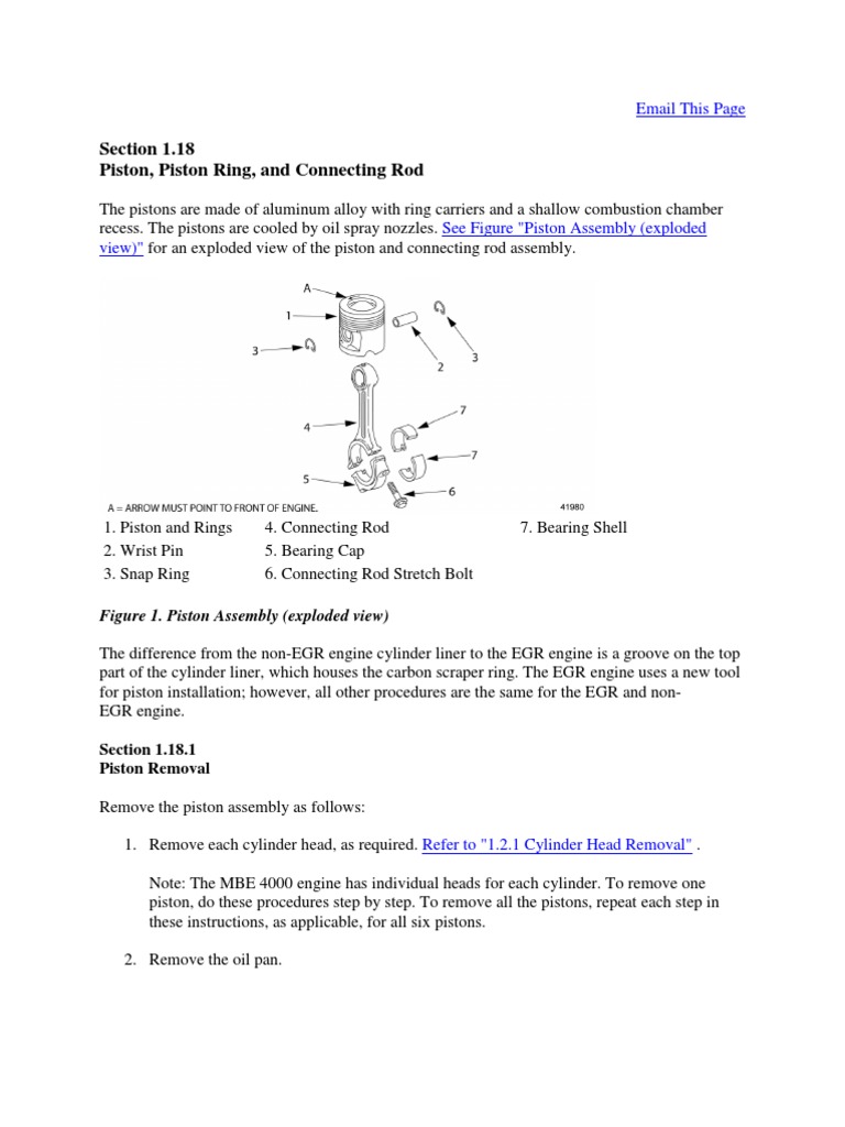 016 - Piston, Piston Rings, Connecting Rod | PDF | Piston | Cylinder ...