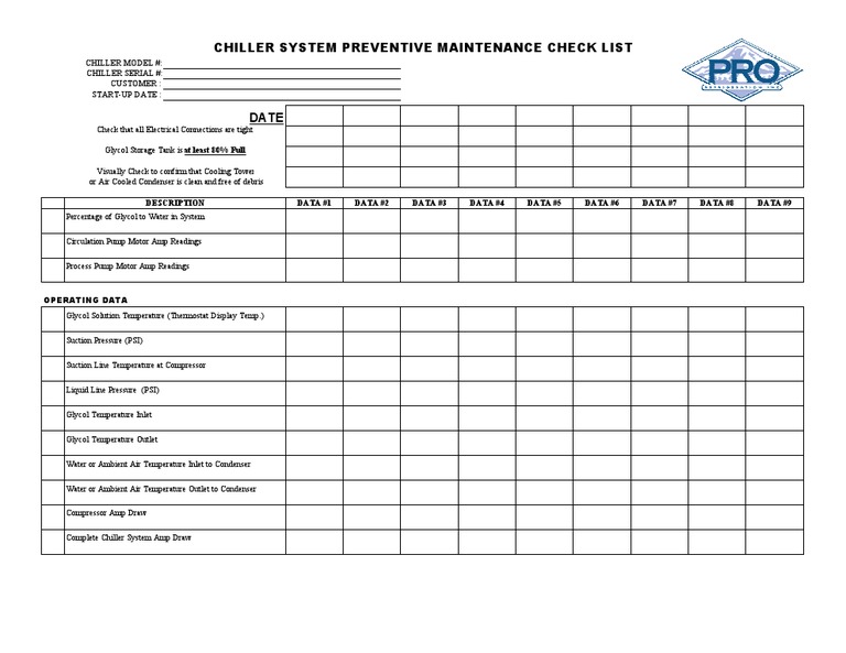 Chillers Checklist Book | PDF | Computers | Technology & Engineering