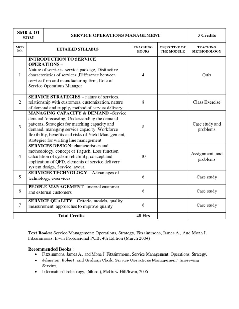 Service Operations Management | PDF