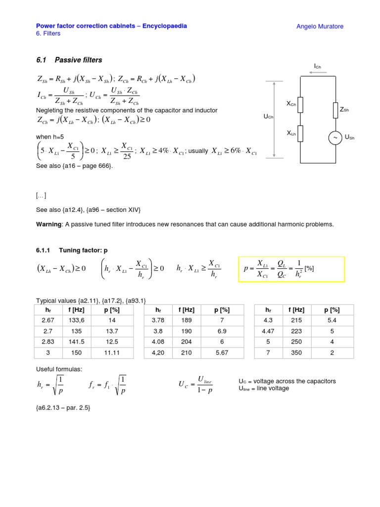 Power Factor Correction Filters Guide | PDF | Electronic Filter ...