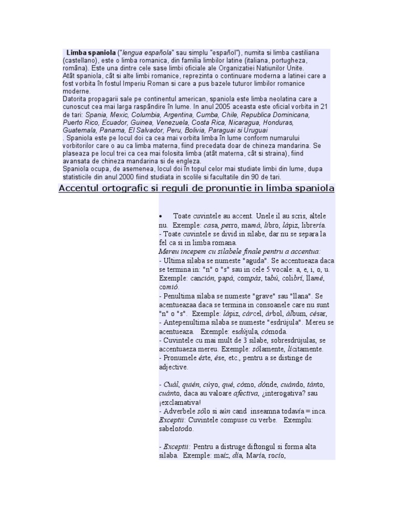 Gramatica Spaniola | PDF