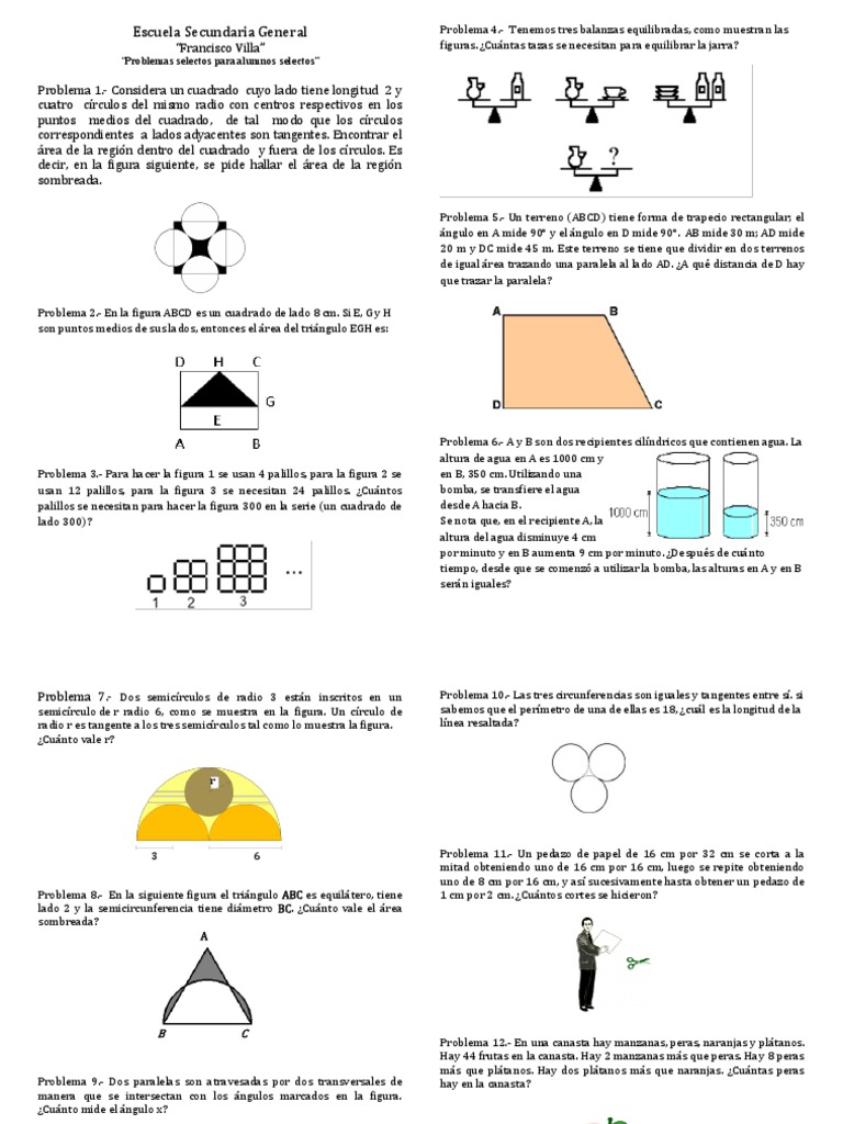 Ejercicios Tipo Olimpiadas de Matematicas | PDF | Triángulo | Geometría ...