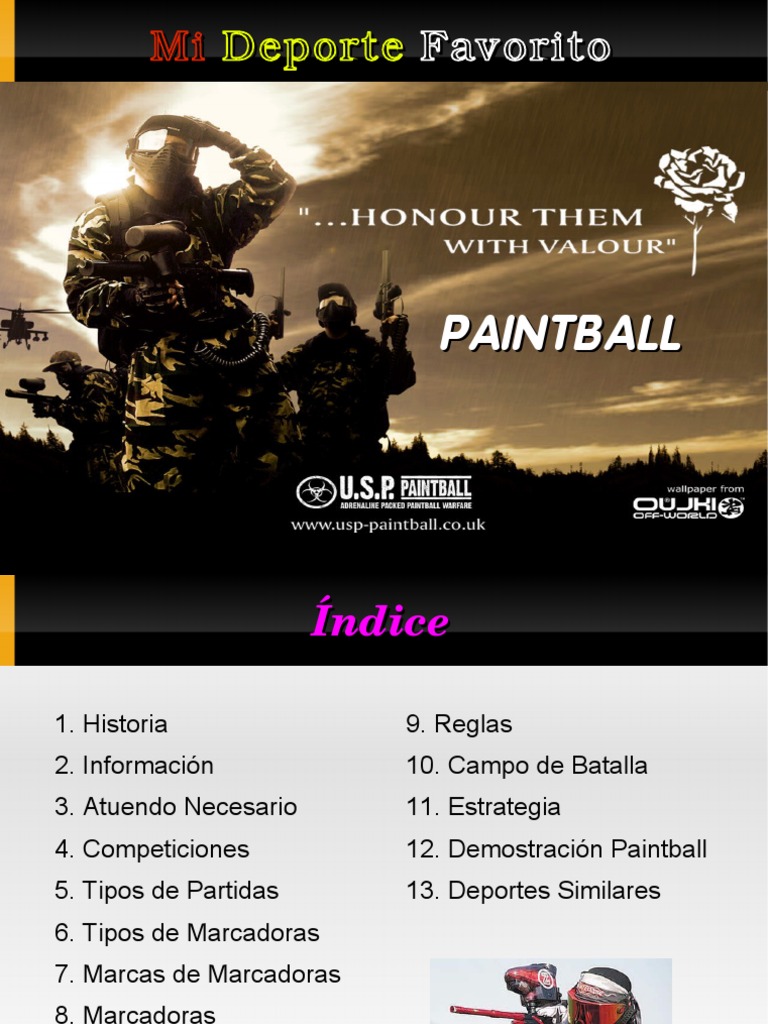 Paintball | PDF | Armas de fuego | Deportes