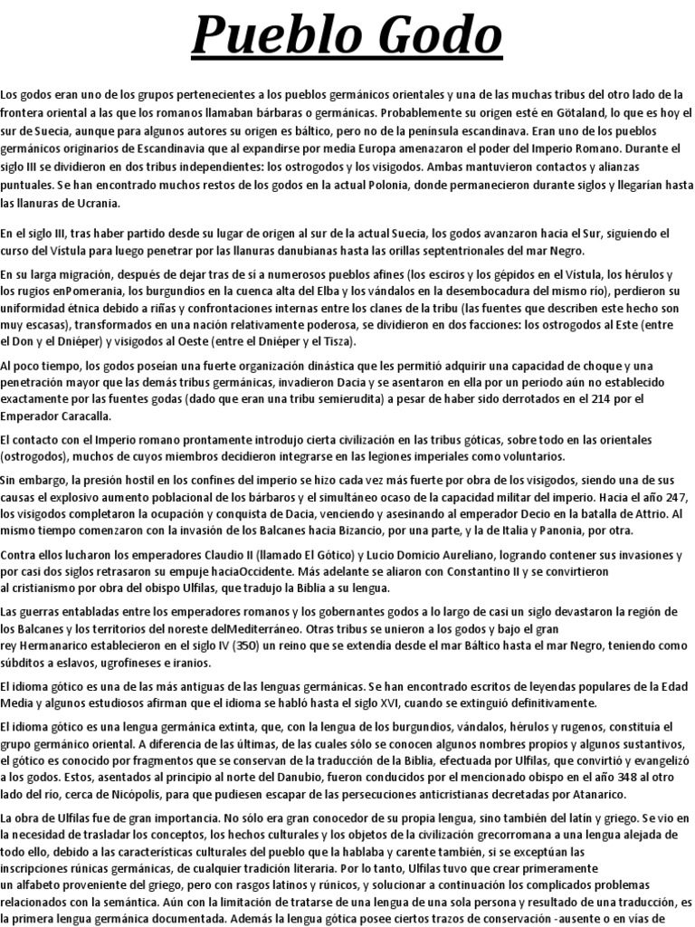 La historia de los pueblos godos: Visigodos, Ostrogodos y el origen del ...