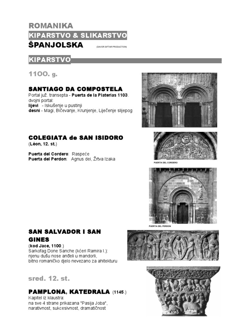 Romanika - Kiparstvo I Slikarstvo - Španjolska | PDF
