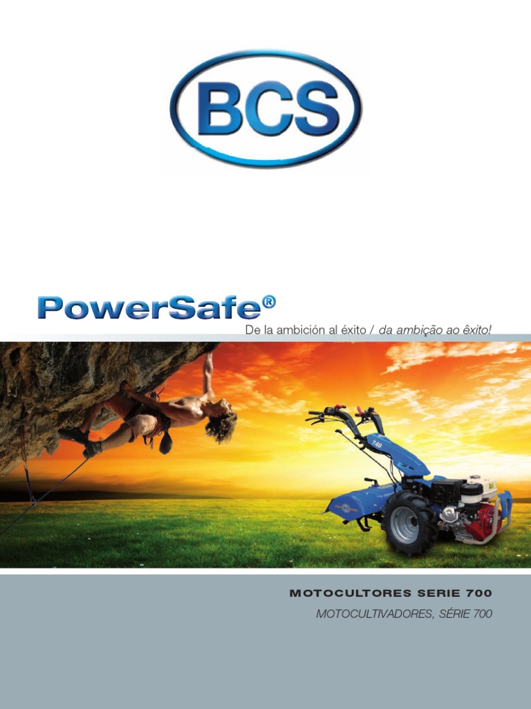 Motocultores Powersafe Bcs Catalogo | PDF | Calidad (comercial) | Máquinas