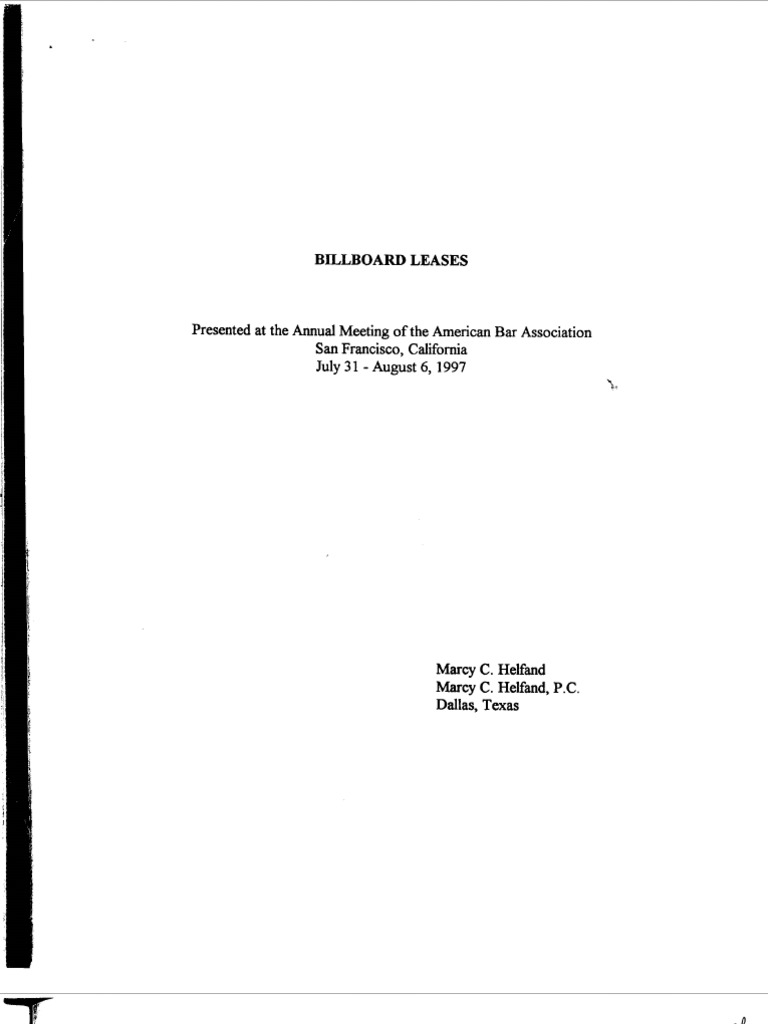 Billboard Leases | PDF | Lease | Renting