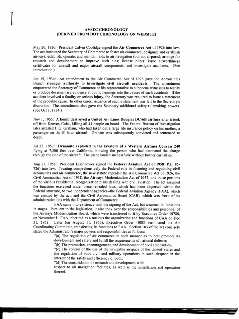 T7 B16 FAA AVSEC Chronology FDR - History of Aircraft Regs and ...