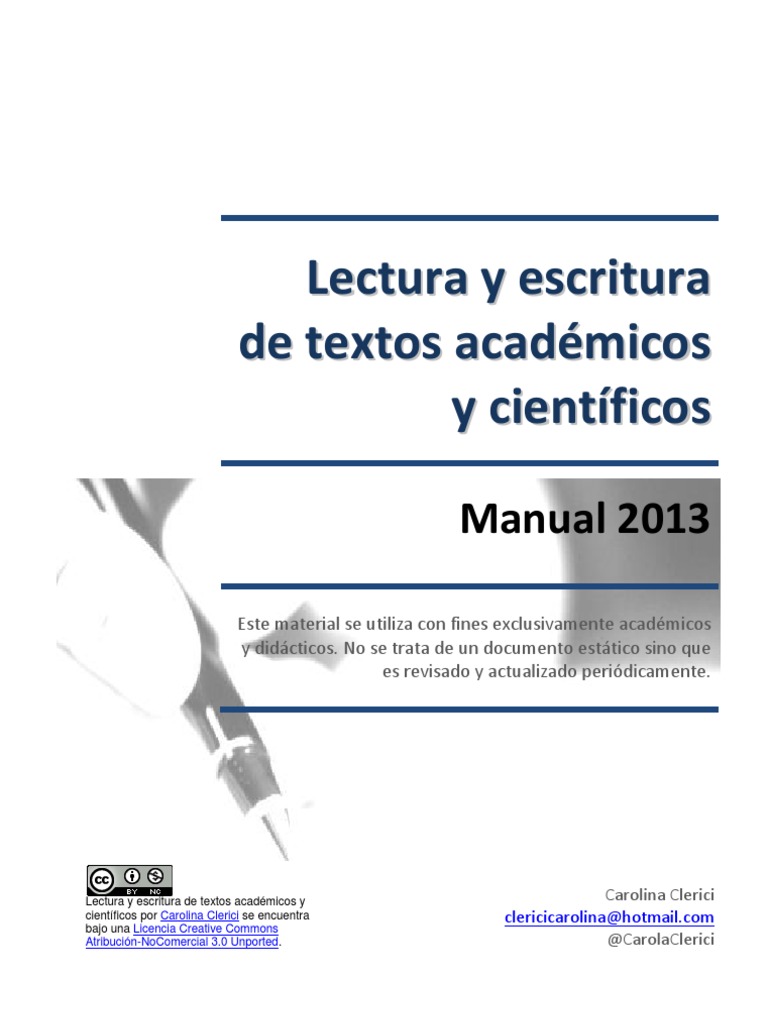 Lectura y Escritura de Textos Academicos y Cientificos 2013 | PDF | Lectura (proceso) | Ensayos