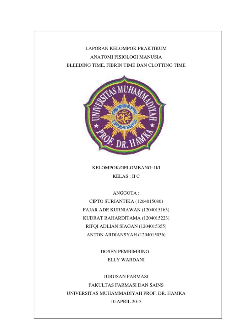 Analisis Bleeding dan Clotting Time | PDF