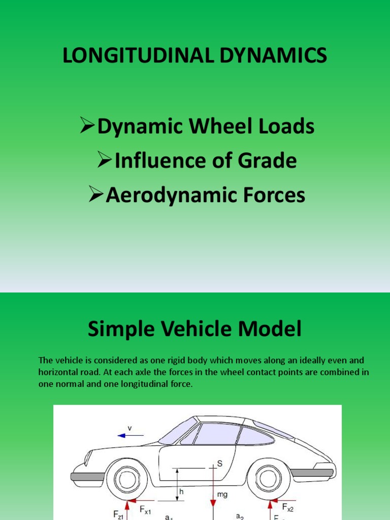 Longitudinal Forces in Vehicle Dynamics | PDF