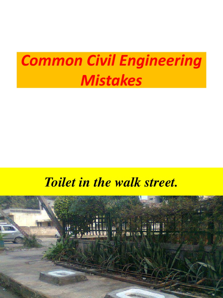 Common Civil Engineering Mistakes Pdf Science Engineering