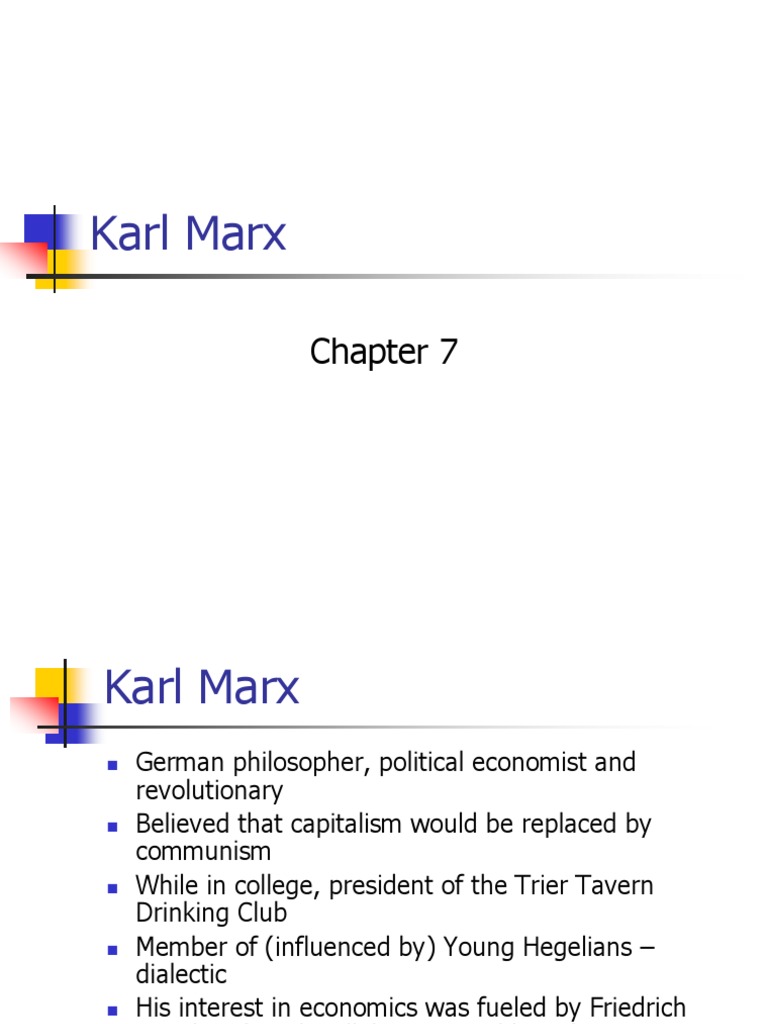 Introduction To Karl Marx, Module On Capitalism – Estrich Mobil