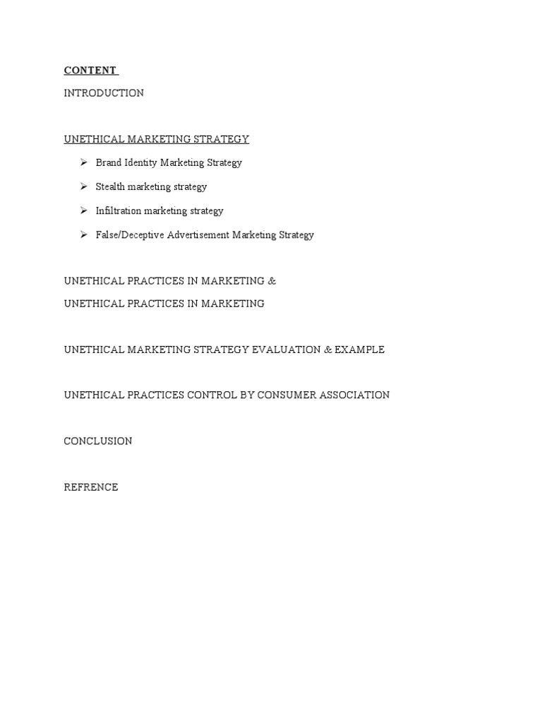 Unethical Marketing Strategies Pdf Direct Marketing Nestlé