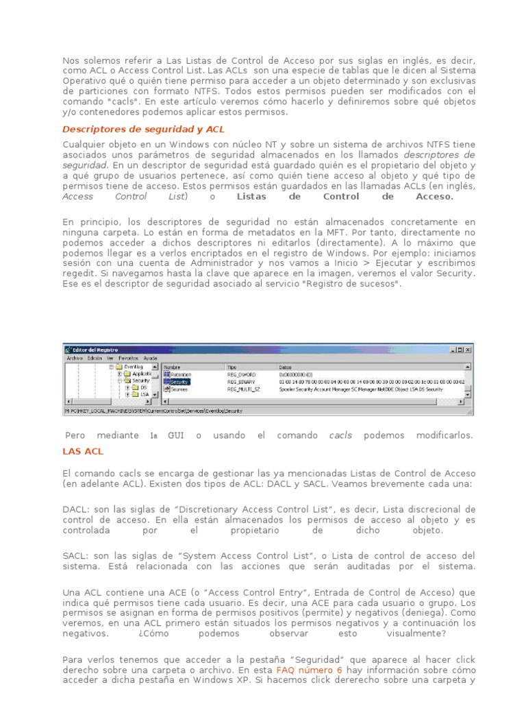 Comando Cacls | PDF | Archivo de computadora | Windows XP