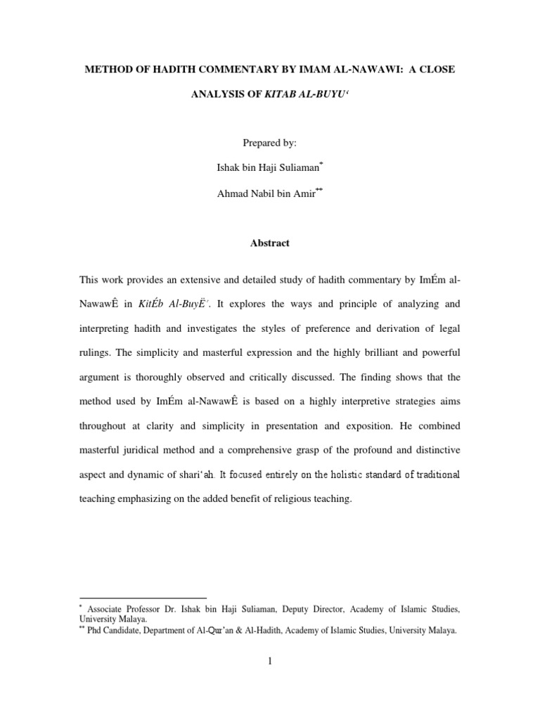 Article ISI | PDF | Hadith | Muhammad