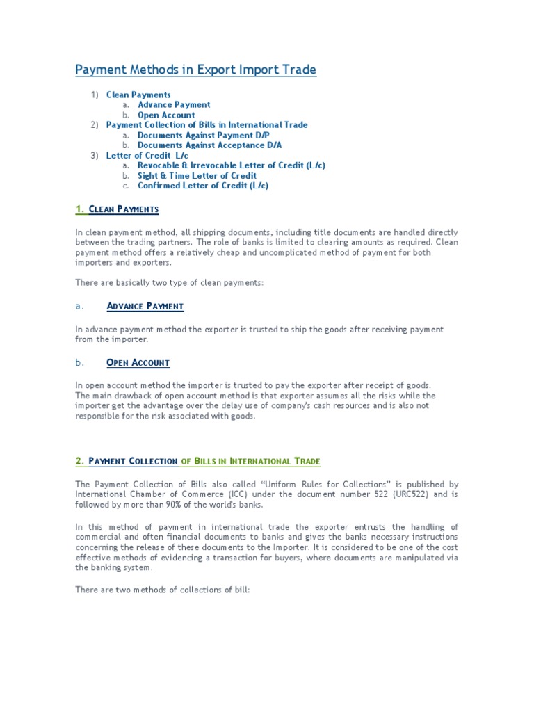 Export Import Trade | PDF | Letter Of Credit | Cargo