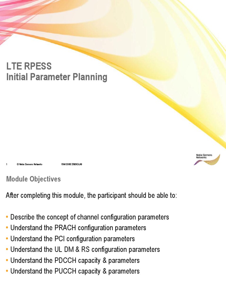 12 Initial Parameter Planning GC | PDF | Multiplexing | Transmission ...
