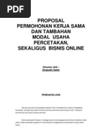 Contoh Proposal Usaha Untuk Mencari Investor | PDF