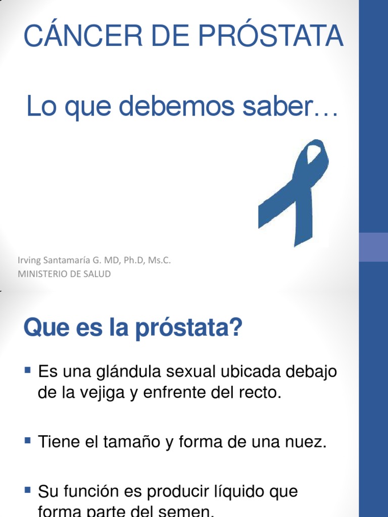 Prevención del Cáncer de Próstata | PDF | Cancer de prostata | Antígeno ...