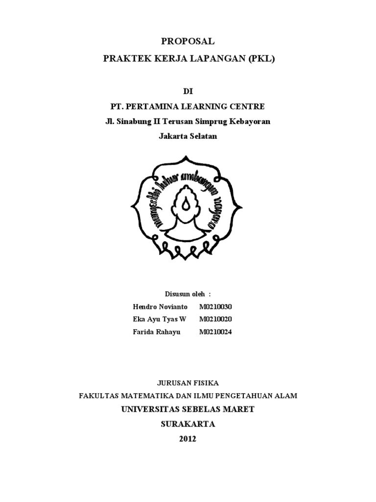 Proposal Magang Pertamina | PDF