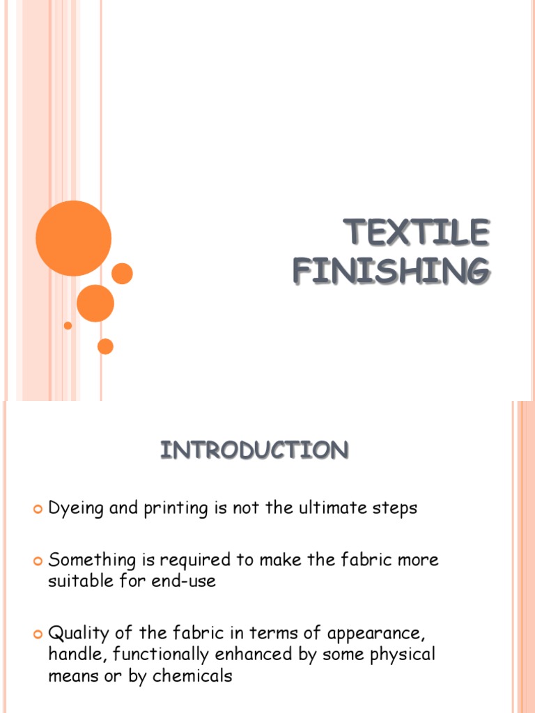 Finishing of Textile | PDF | Textiles | Industries