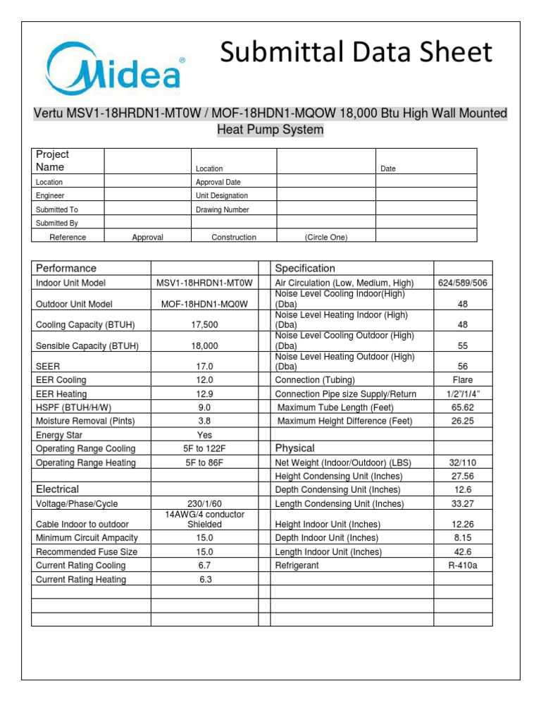 HVAC System Technical Specs | PDF