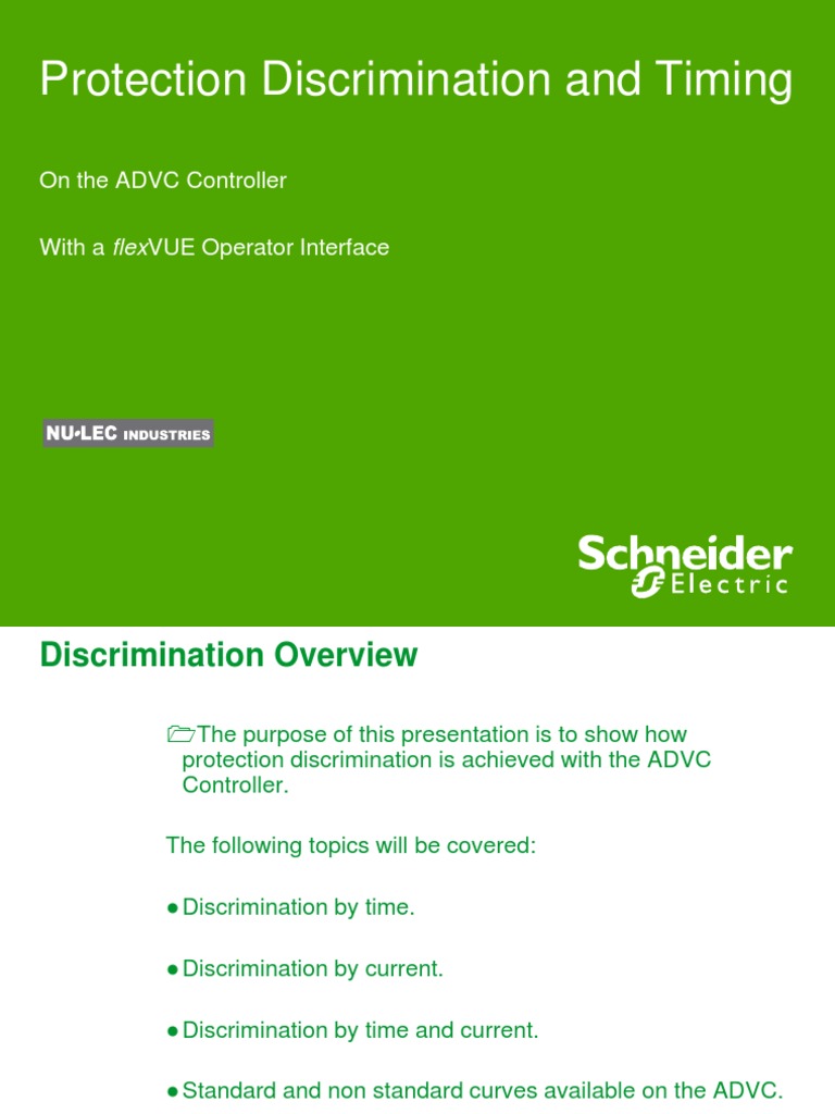 Protection Discrimination and Timing: On The ADVC Controller | PDF | Electrical Engineering ...