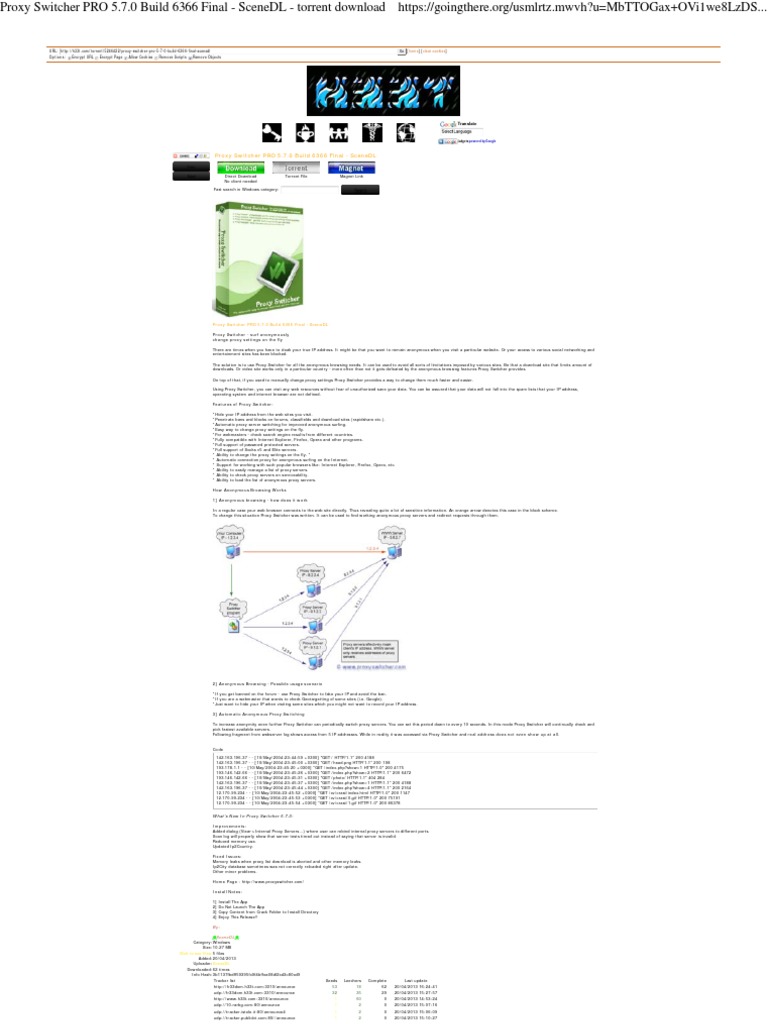 Proxy Switcher PRO 5.7 | PDF | Proxy Server | Http Cookie