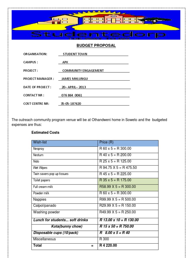 Community Outreach Program Proposal | PDF | Career & Growth | Social ...