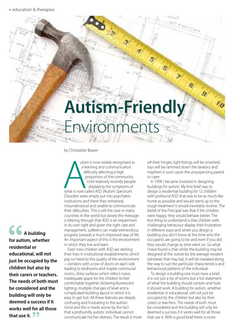 Christopher Beaver The Autism File. Autism Friendly Environments 20101 ...