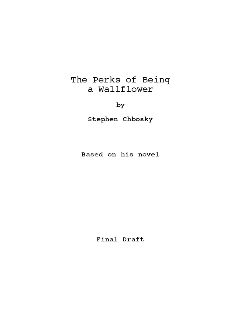 Perks of Being A Wallflower | PDF | Mystery, Thriller & Crime Fiction