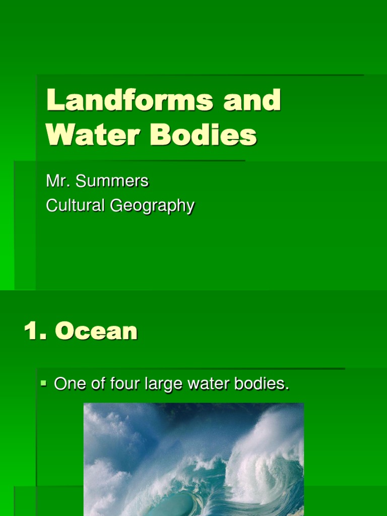 Landforms and Water Bodies | PDF | Equator | Sea