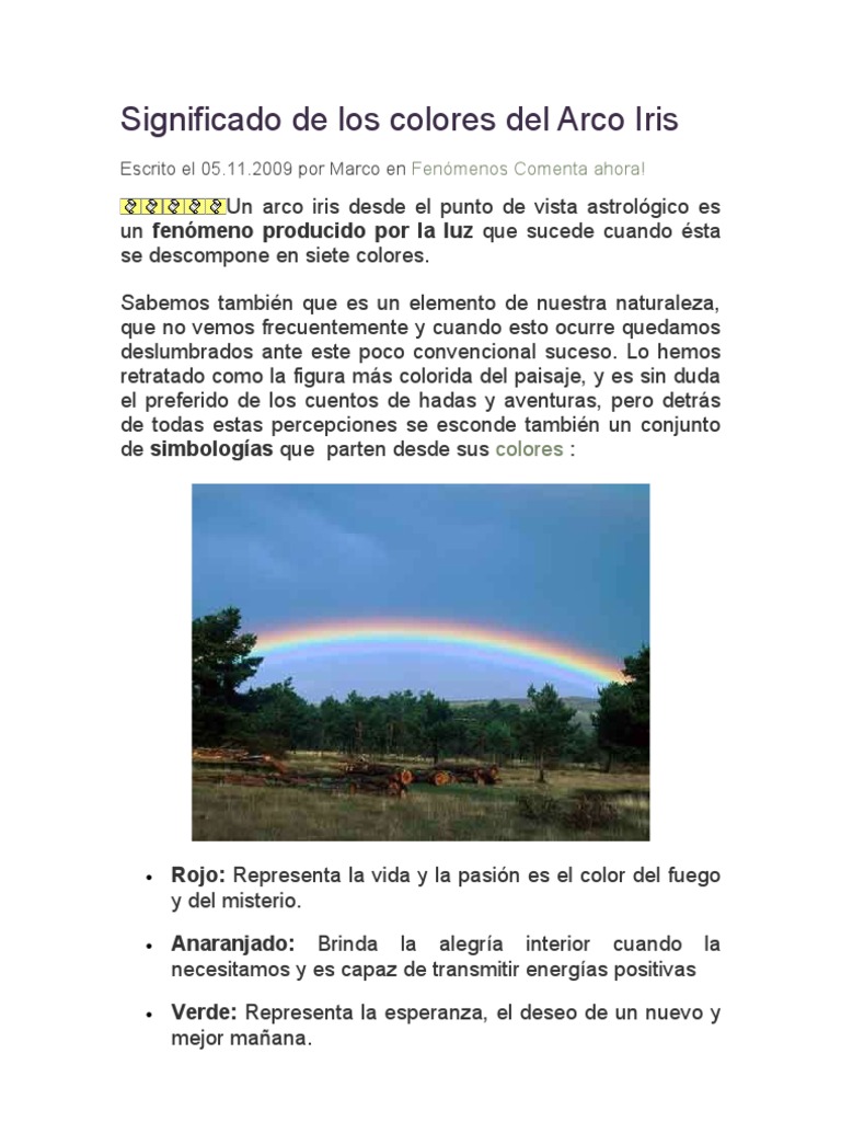 Los Colores Del Arco Iris Y Su Significado Arco Iris | Bioguia