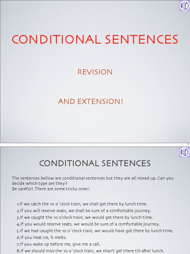 Conditionals Revision Extension | PDF | Grammar | Syntax