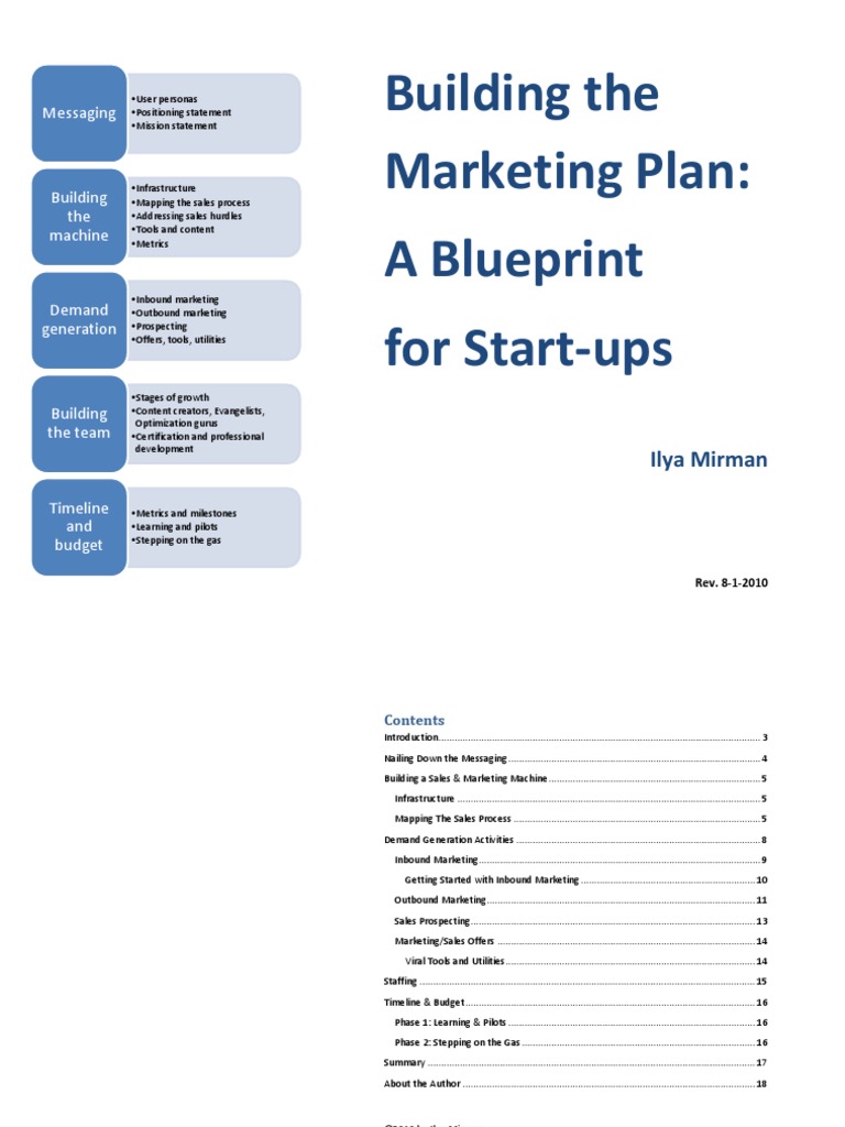 Building The Marketing Plan Blueprint Hubspot | PDF | Sales | Analytics