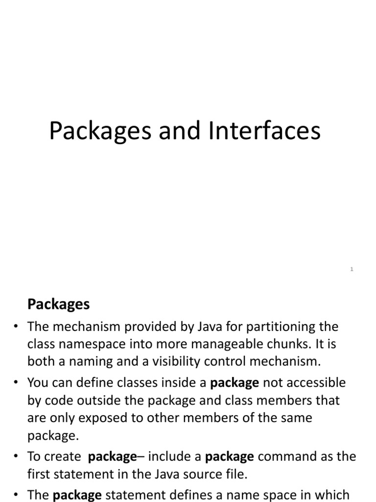 7packages And Interfaces Pdf Class Computer Programming Method Computer Programming