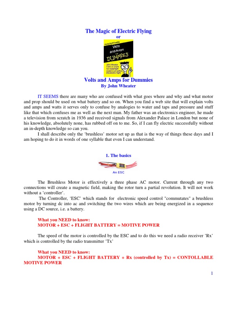 Volts and Amps For Dummies | PDF | Battery (Electricity) | Power (Physics)