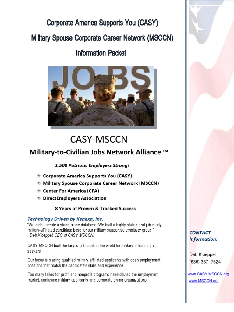 Casy-Msccn: Military-to-Civilian Jobs Network Alliance ™ | PDF ...