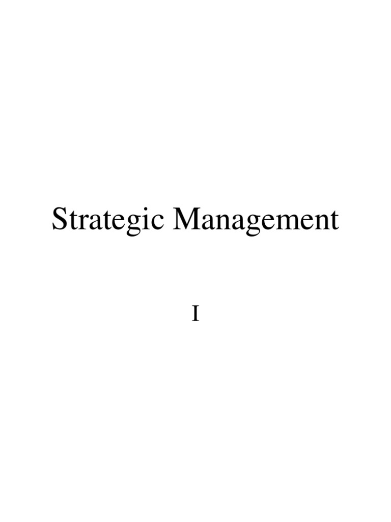 Strategic Management Lecture 01 | PDF | Strategic Management ...