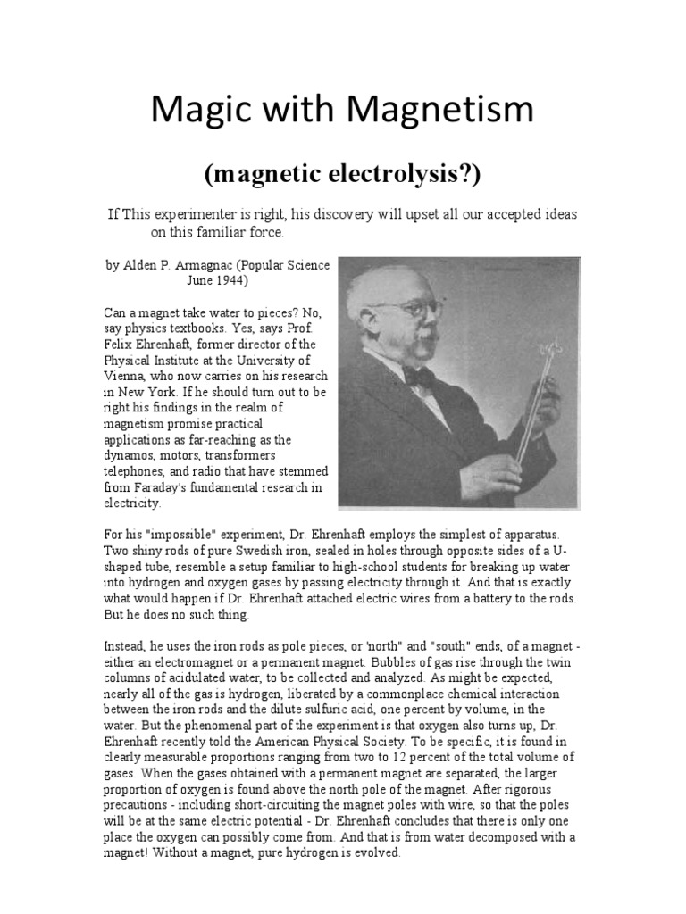 Magic With Magnetism | PDF | Magnetic Field | Electric Current