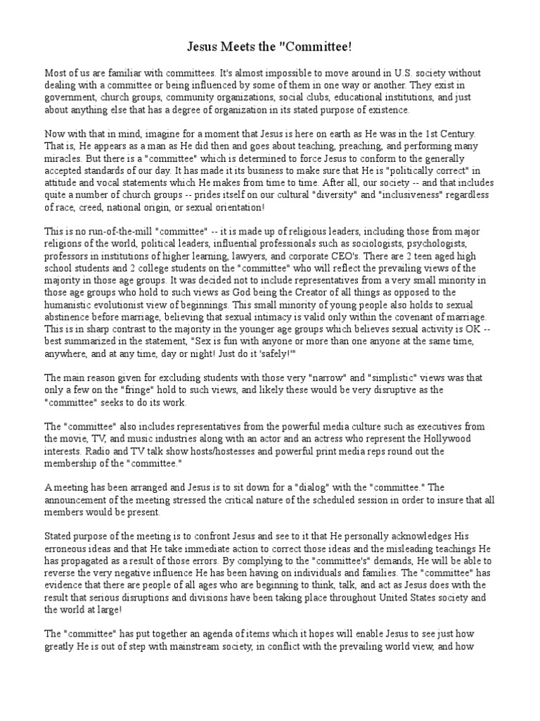 Jesus Meets The "Committee!" | PDF | Last Judgment | Eternal Life ...