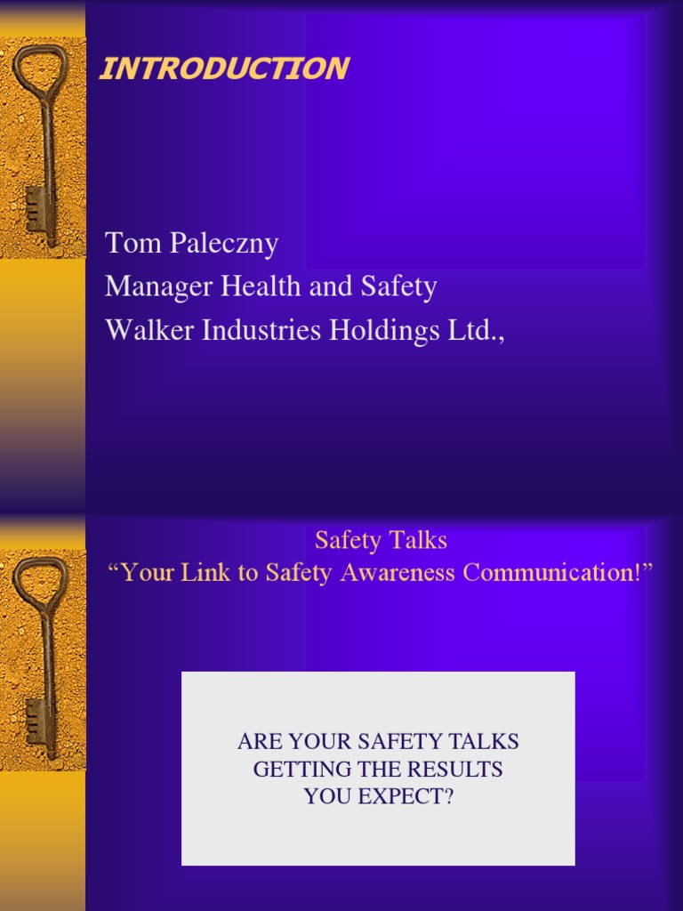 Top Ten Tips for Effective Safety Talk Presentations | PDF | Safety ...