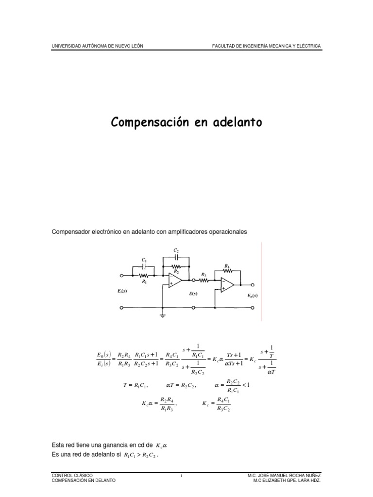 Compensador en Adelanto LGR | PDF | Análisis matemático | Enseñanza de ...